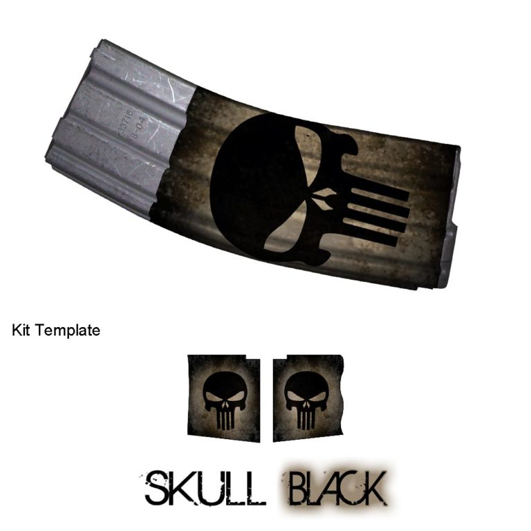 AR-15 Mag Skin (Skull Black) – REAL tactical B2B