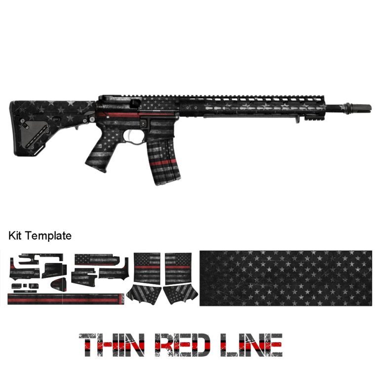AR-15 Rifle Skin (Thin Red Line) – REAL tactical B2B